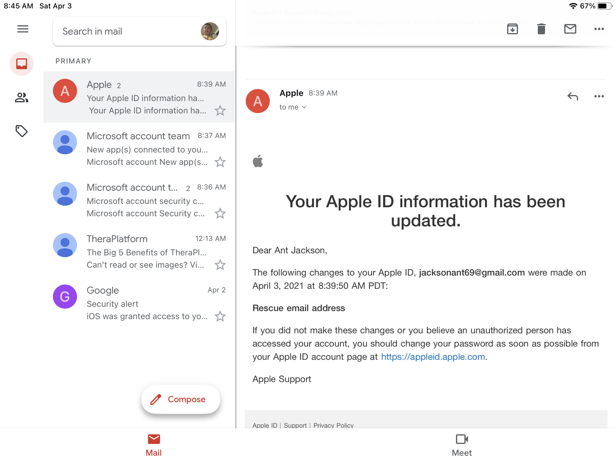 Today I got a email says your Apple ID in… - Apple Community