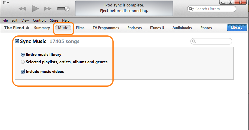 used ipod classic trouble syncing my music - Apple Community
