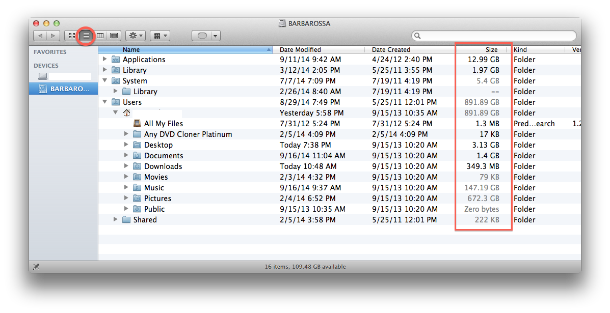 how can i see file size in all my files .… - Apple Community