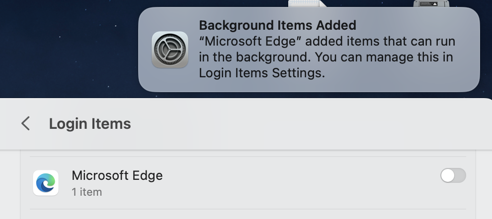 "Background Items Added" in Ventura 13.1 - Apple Community