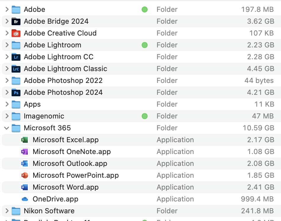 List of all applications on my MacBook. - Apple Community