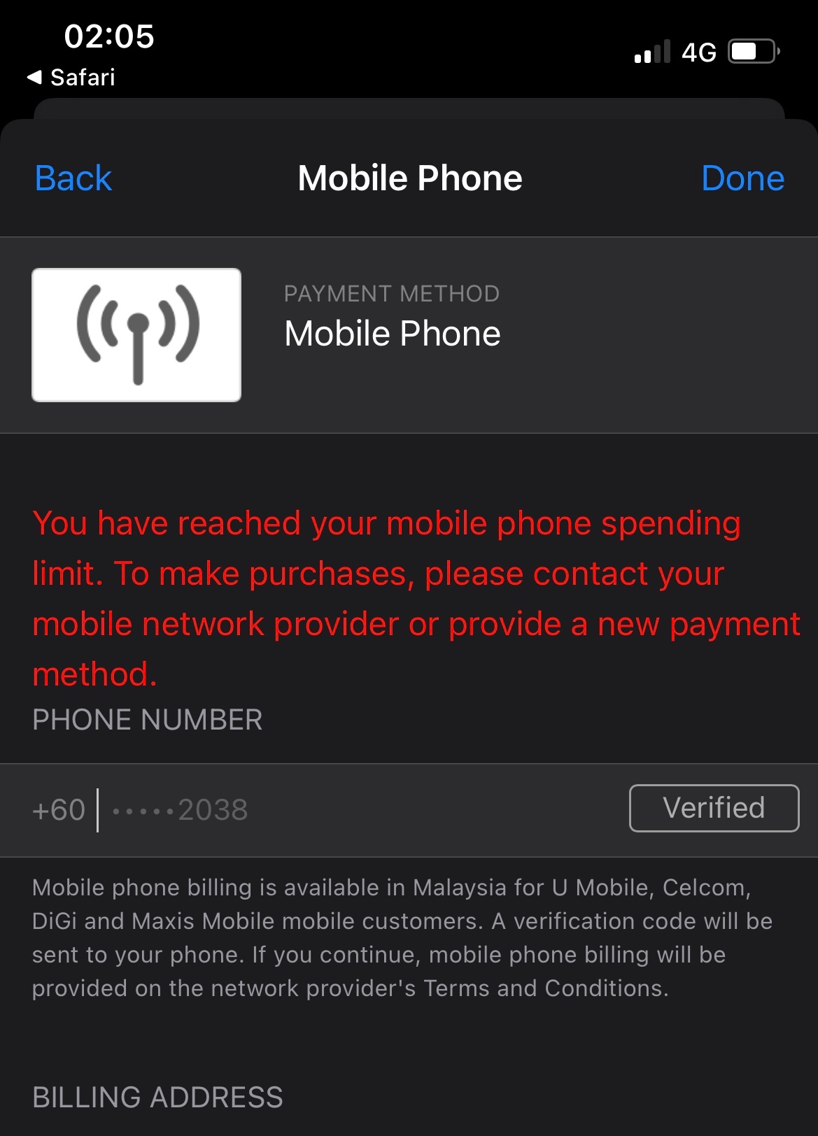 Payment limit ? - Apple Community