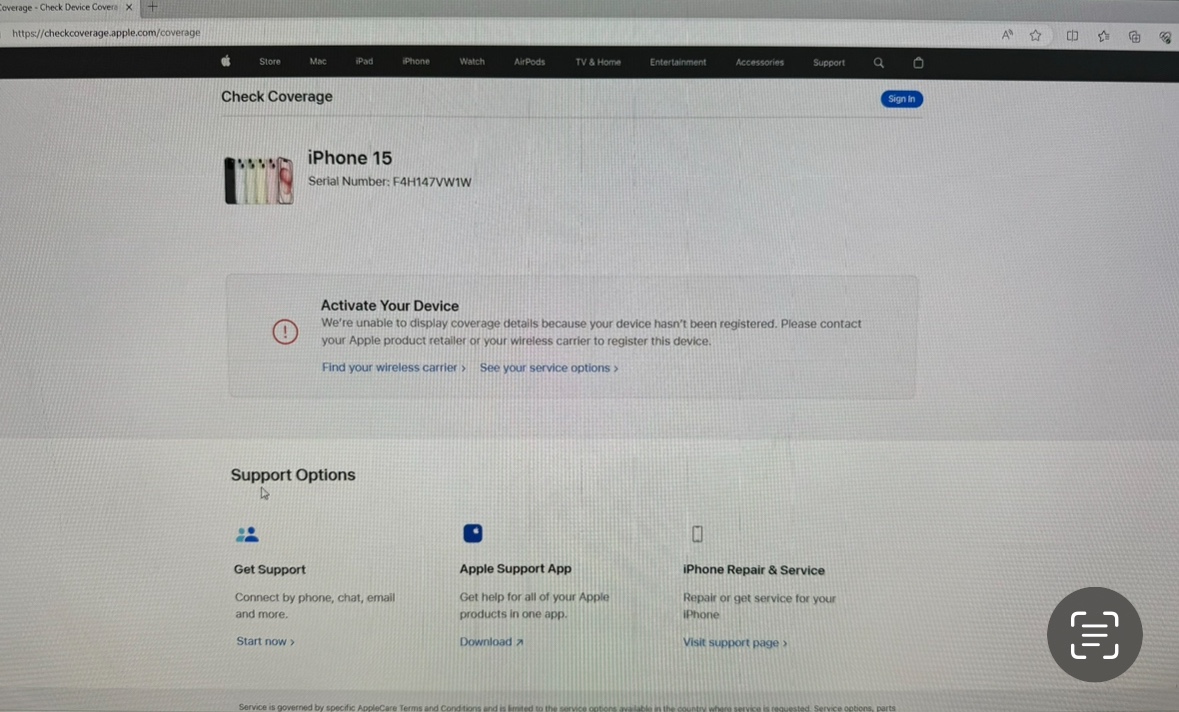 Check iPhone coverage - Apple Community