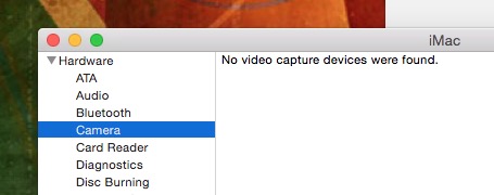 no video capture devices were found - Apple Community