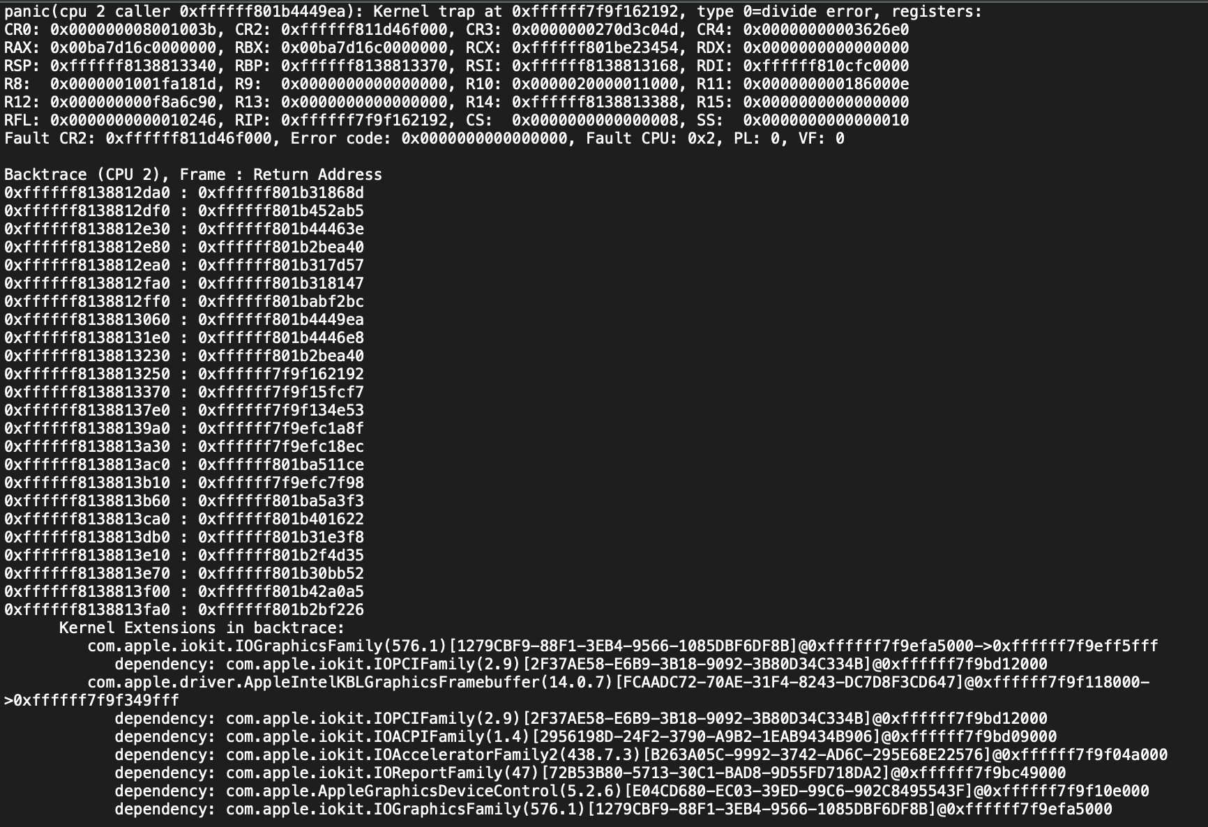 Kernel panic while playing minecraft. - Apple Community