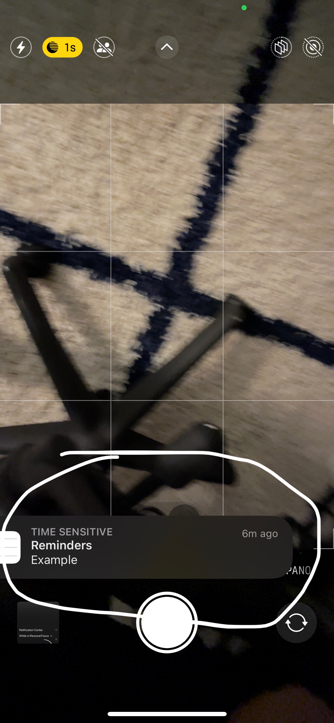 Notifications on camera screen bug - Apple Community