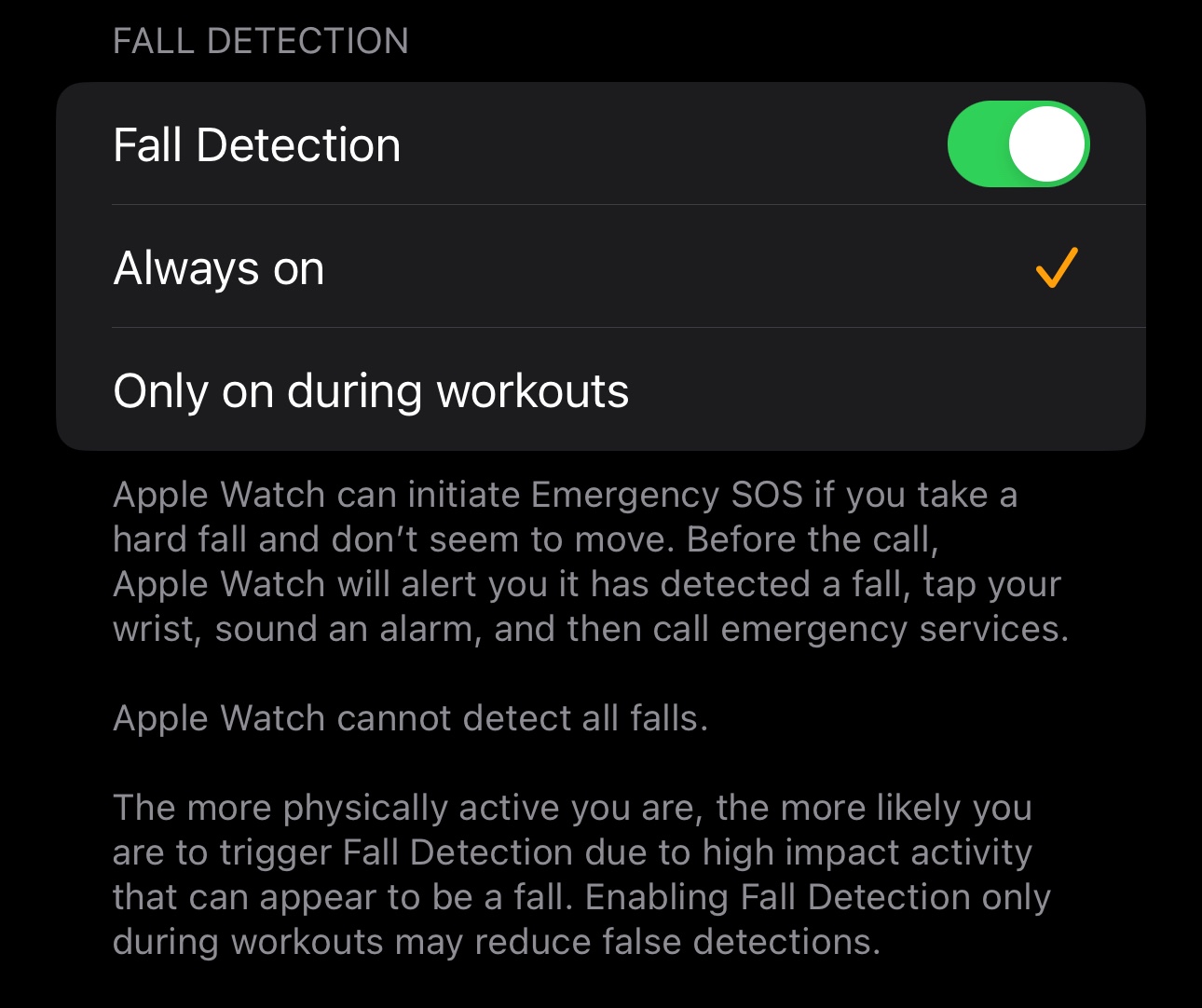 My fall detection on my Apple Watch Ultra… - Apple Community