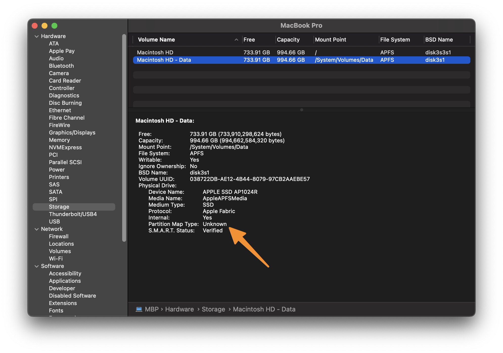 System Information shows 'Partition Map T… - Apple Community