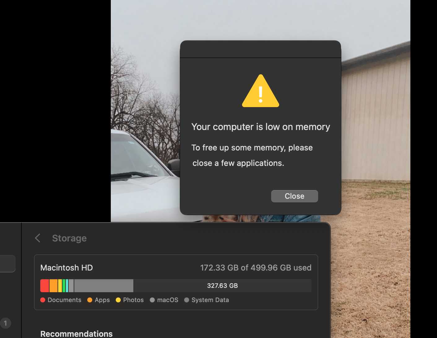 Low on memory - Apple Community