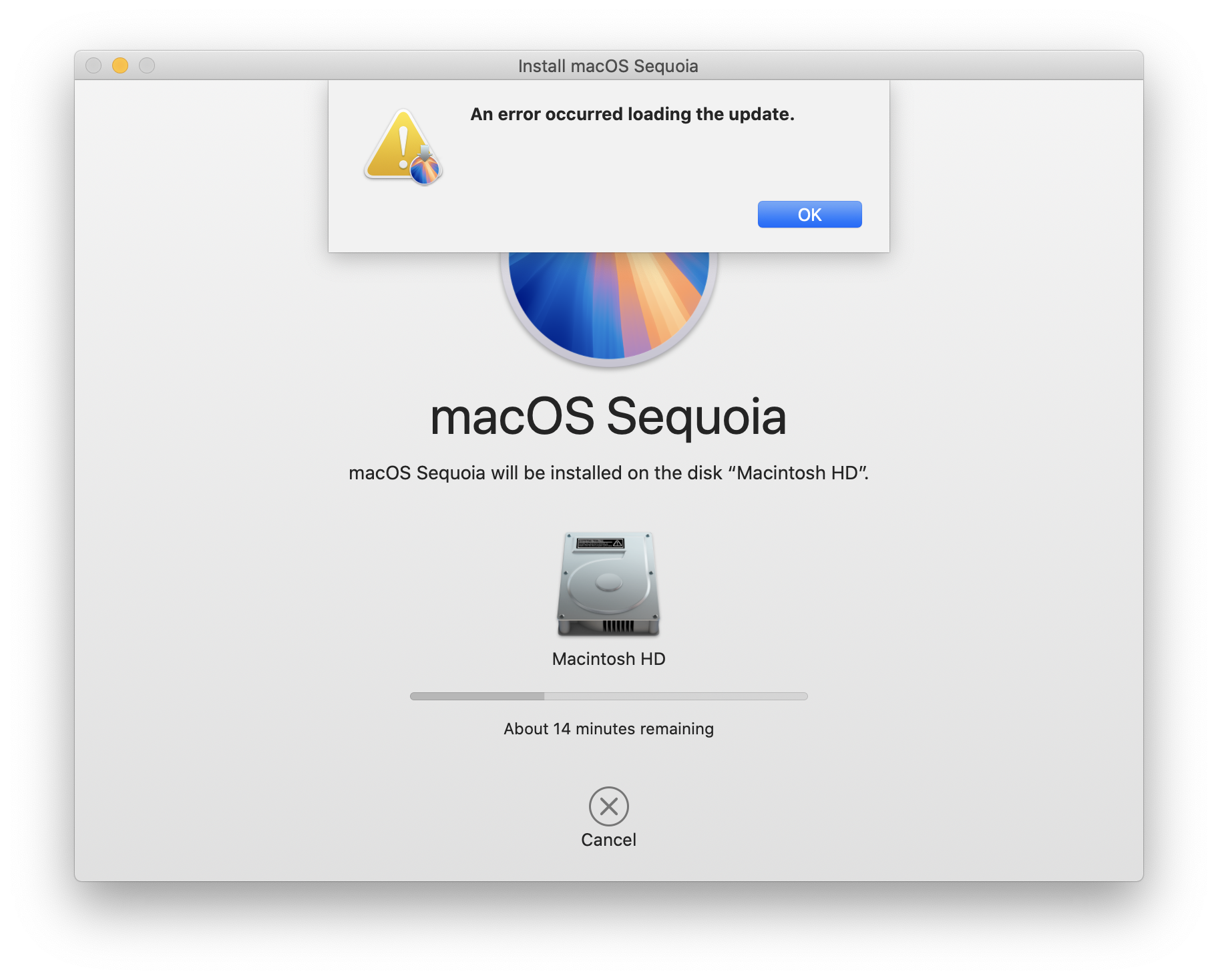 Updating macOS on restored Intel MBP keep… - Apple Community