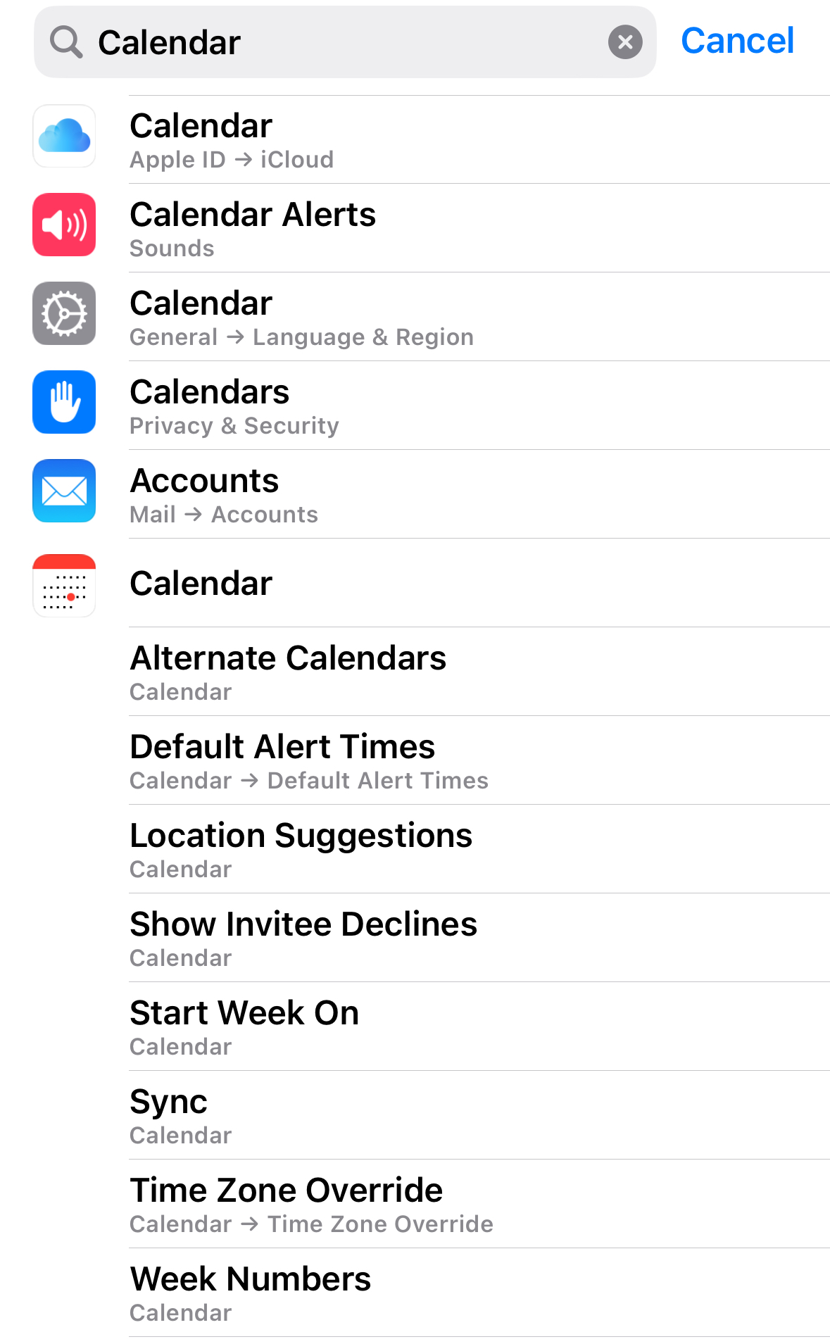 Search feature in Calendar not working - Apple Community