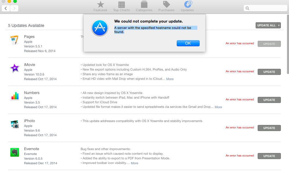 We could not complete your update. "A ser… - Apple Community