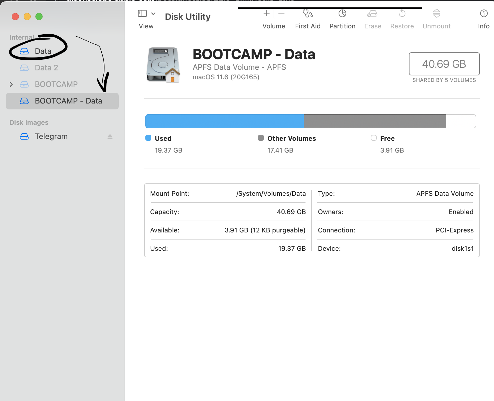 Increase size of disk container - Apple Community