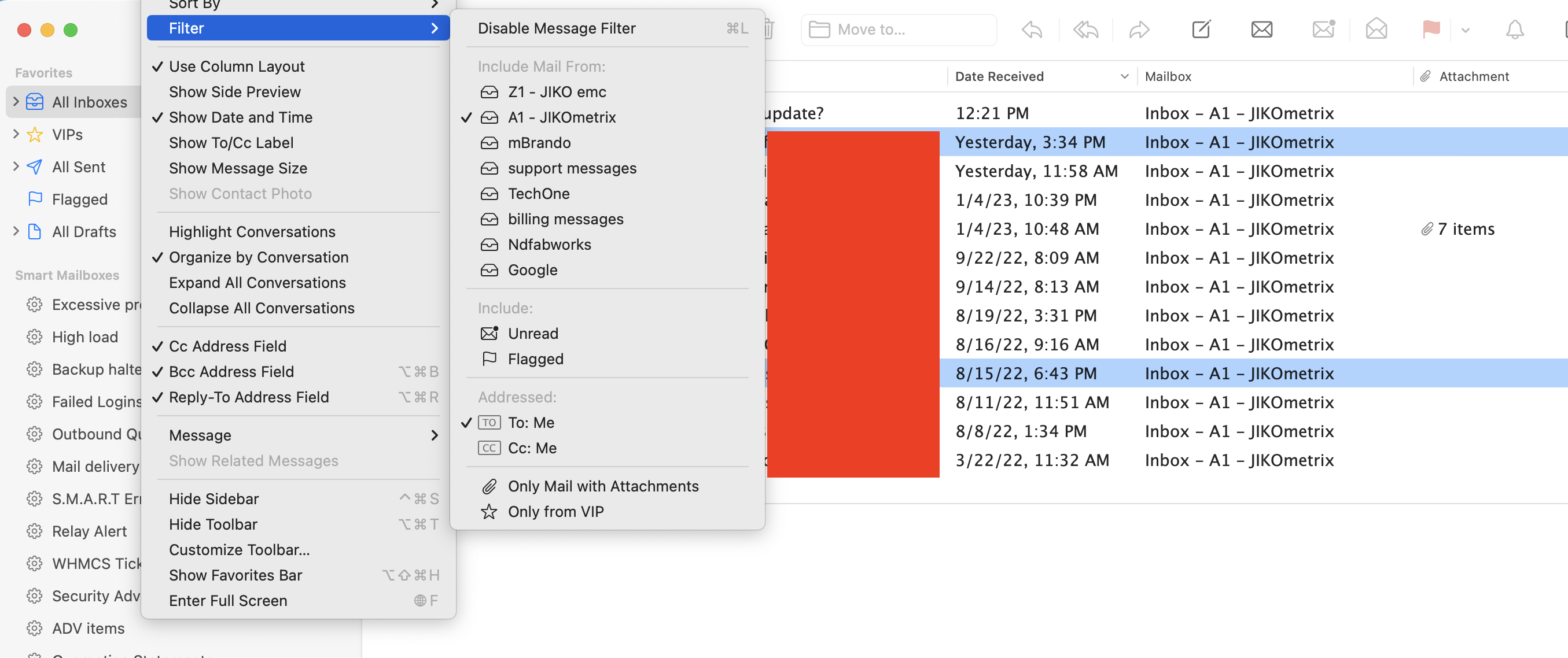 Mail randomly displaying sent items in in… - Apple Community