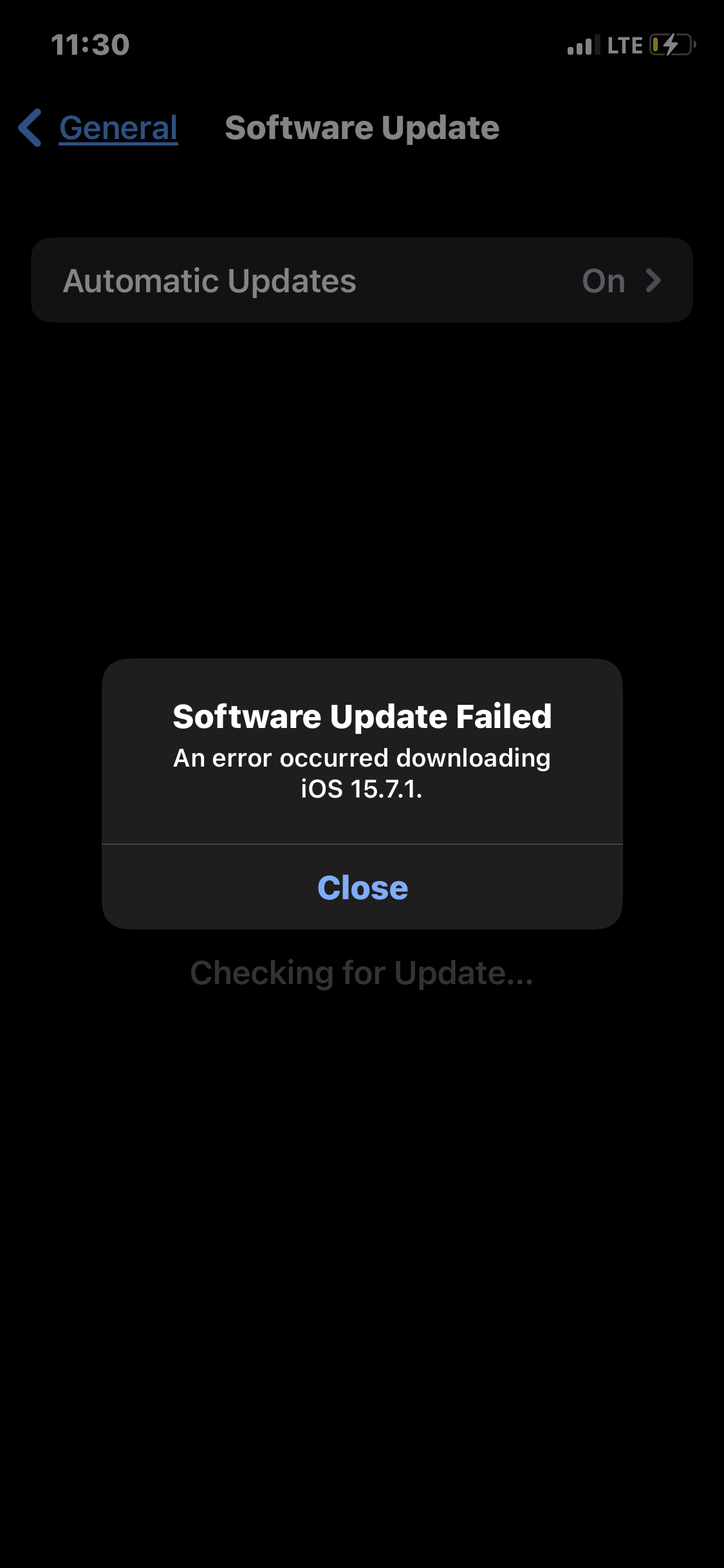 Software update failed an error occurred … - Apple Community