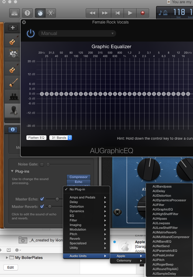 How do I bring up the AU graphic EQ? - Apple Community