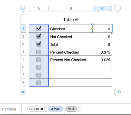 How do I average a checkbox only Column? - Apple Community