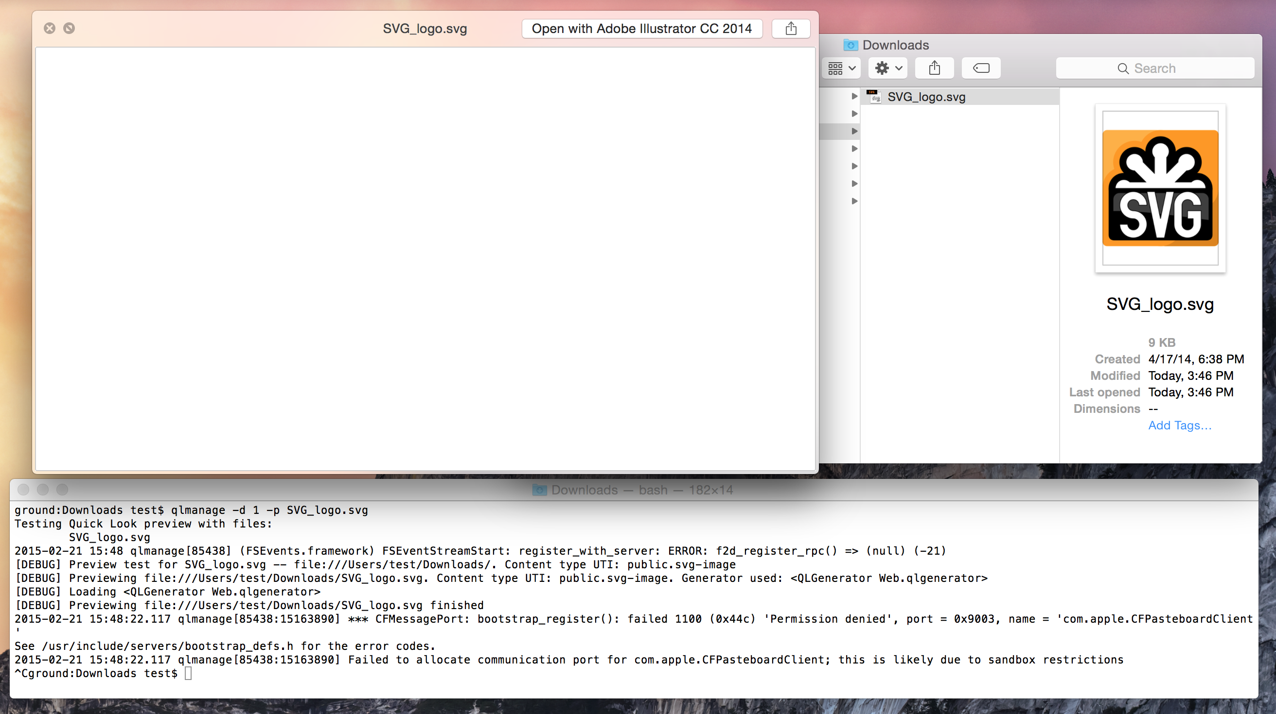 QuickLook not working for SVG files - Apple Community