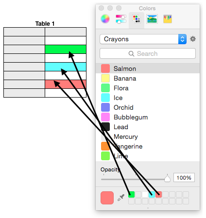 Numbers -Color Fill for cells -choices? - Apple Community