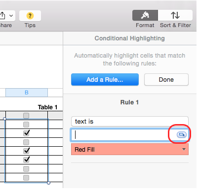 Number 3.0 Conditional formatting with ch… - Apple Community