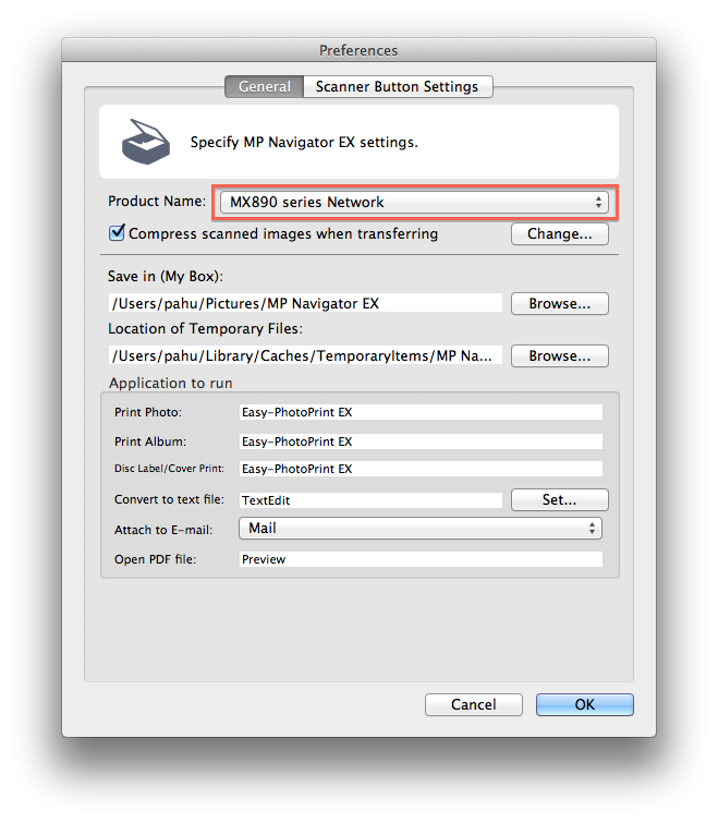 missing scan tabs on canon printer - Apple Community