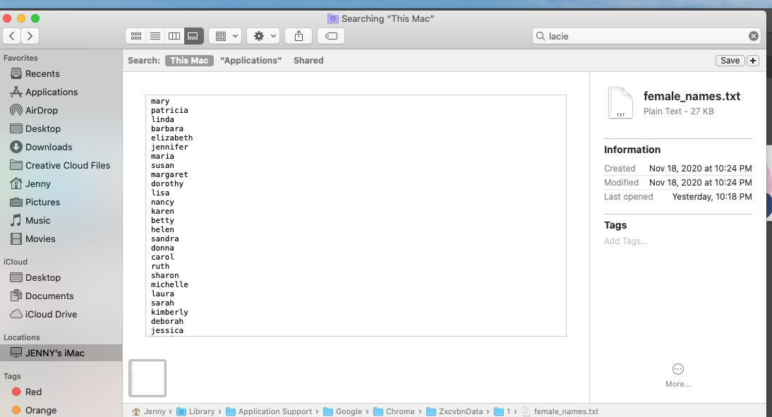 Random txt file called passwords - Apple Community