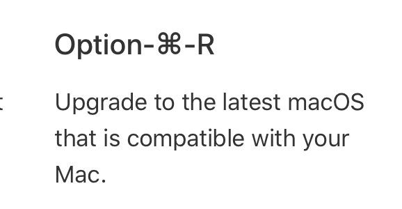 Option Command R on MacBook Air. Will… - Apple Community