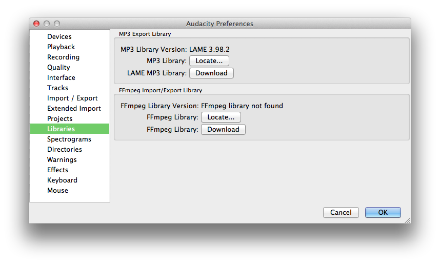 How do I install ffmpeg for Audacity? - Apple Community