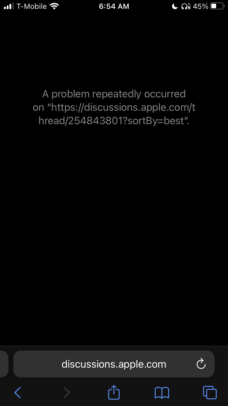 Web pages crash all the time in Safari on… - Apple Community