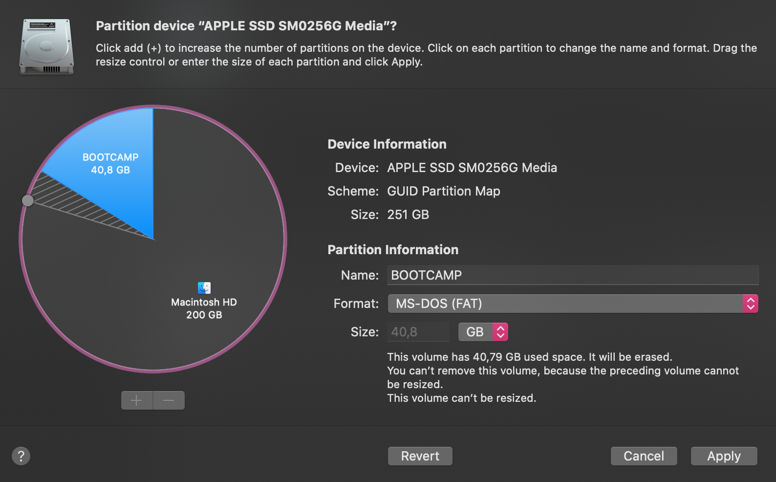 Boot Camp Stuck on partitioning disk - Apple Community