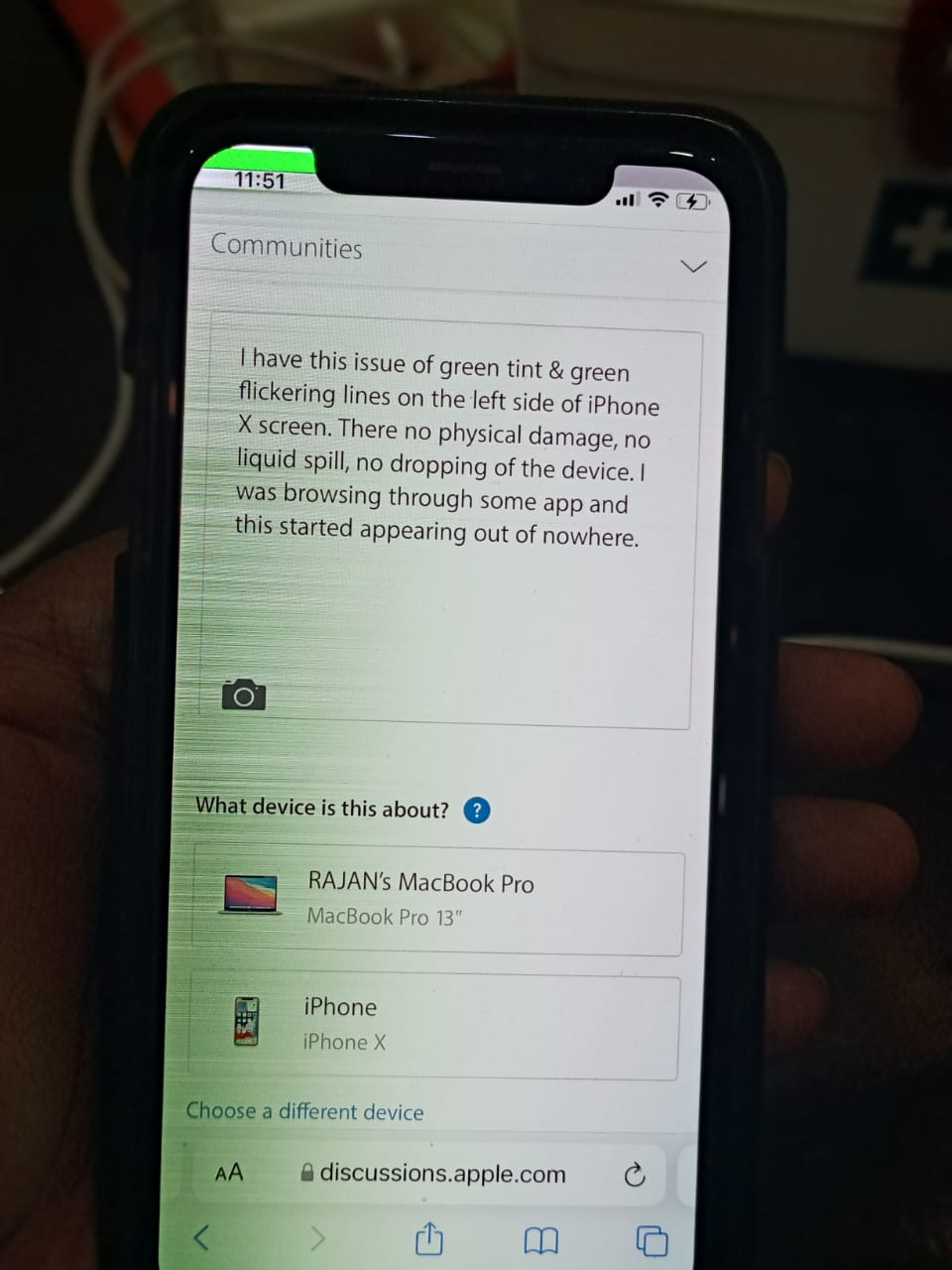 Green color Tint & Flickering on iPhone X… - Apple Community