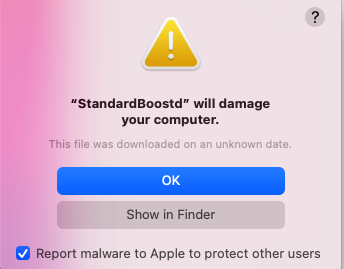 this pop up warning doesn't go away - Apple Community