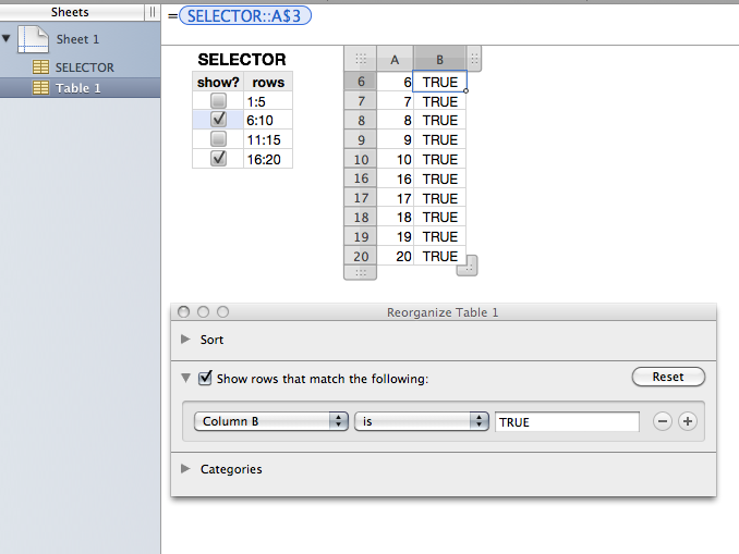 How to hide/unhide rows if a checkbox is … - Apple Community