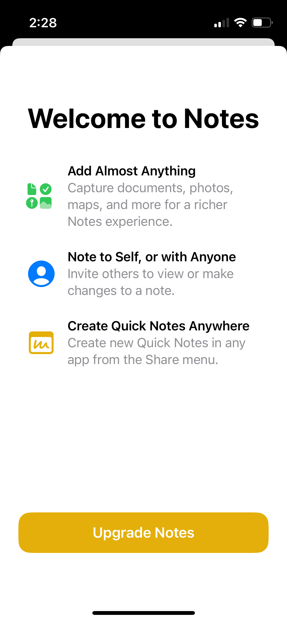 Forced to update notes after 17.1.1 - Apple Community