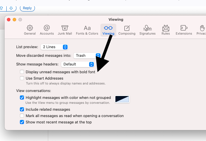Can I stop Mail from automatically markin… - Apple Community
