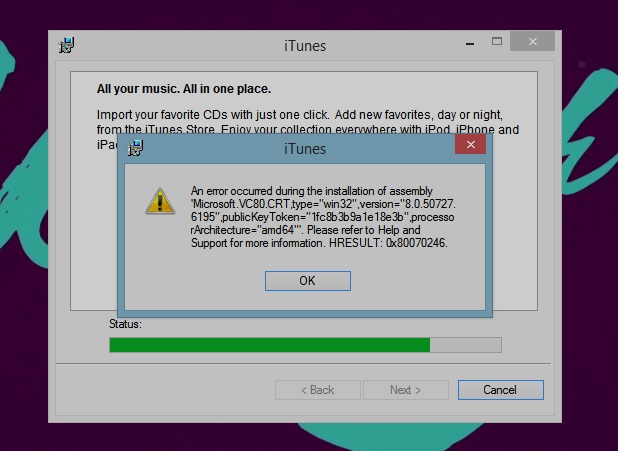 itunes download/update error - Apple Community