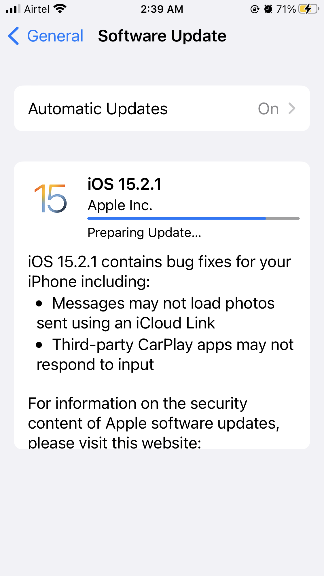 It should show % of downloading - Apple Community