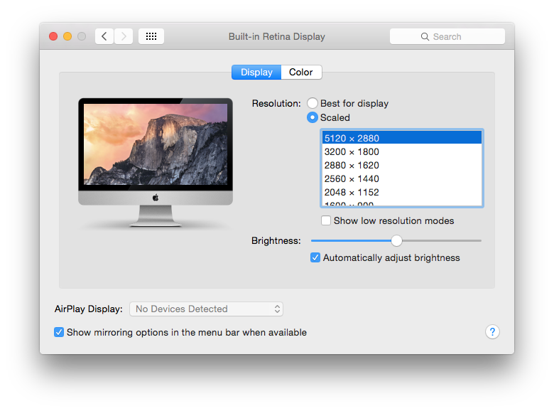 How to set the imac 5k screen resolution? - Apple Community