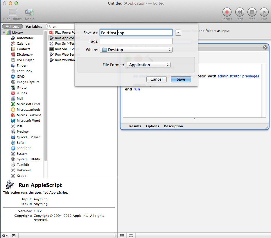 AppleScript to Edit hosts File? - Apple Community