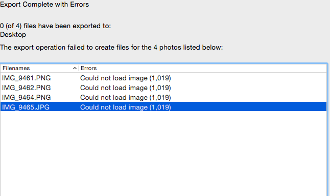 Photo's not exporting error 1019 - Apple Community