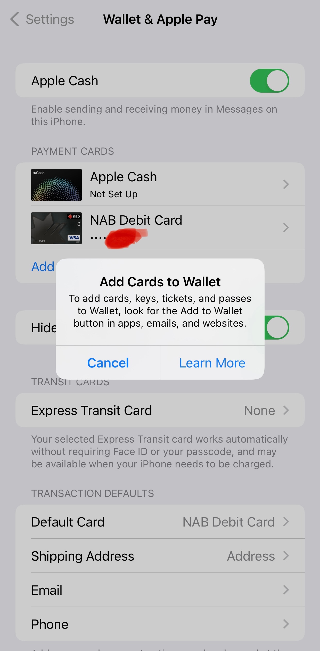 Phone won’t let me add credit card - Apple Community