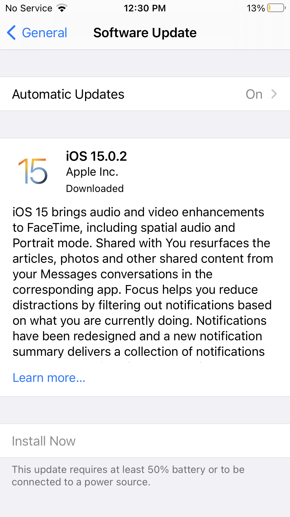 My iOS 15 update is not installed please … - Apple Community