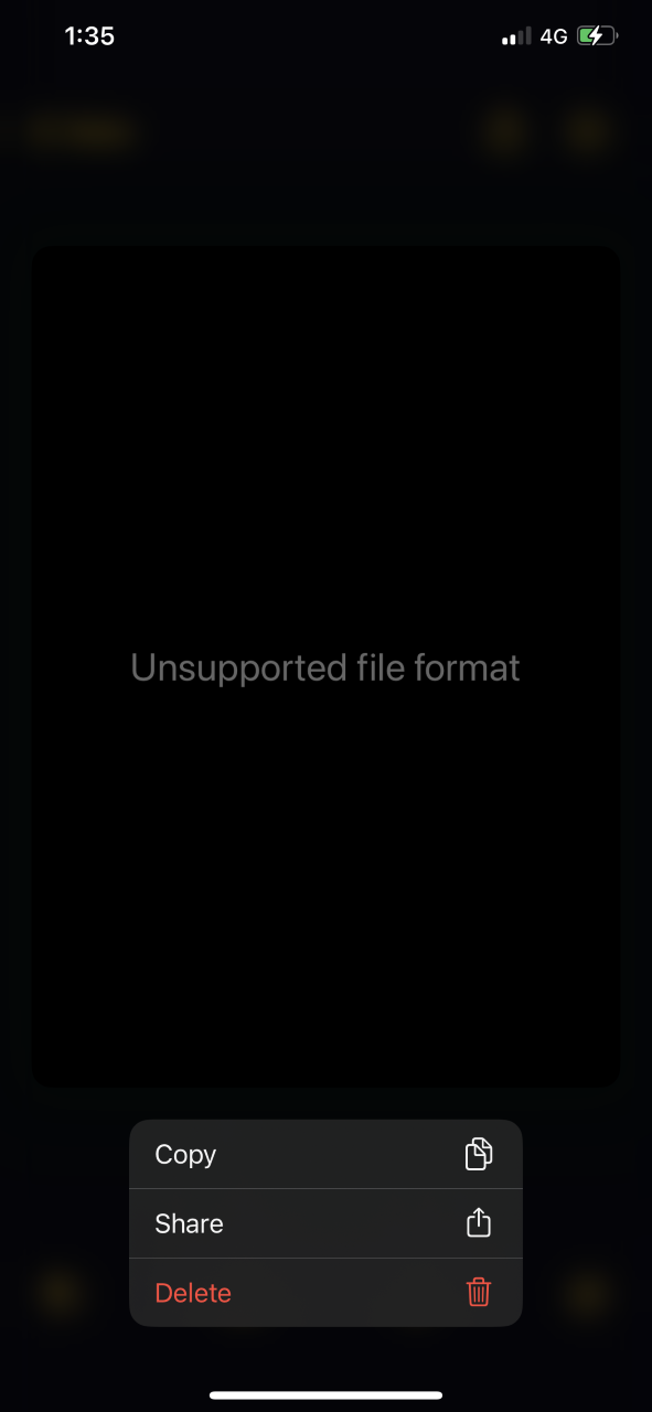 Note Unsupported File Format - Apple Community