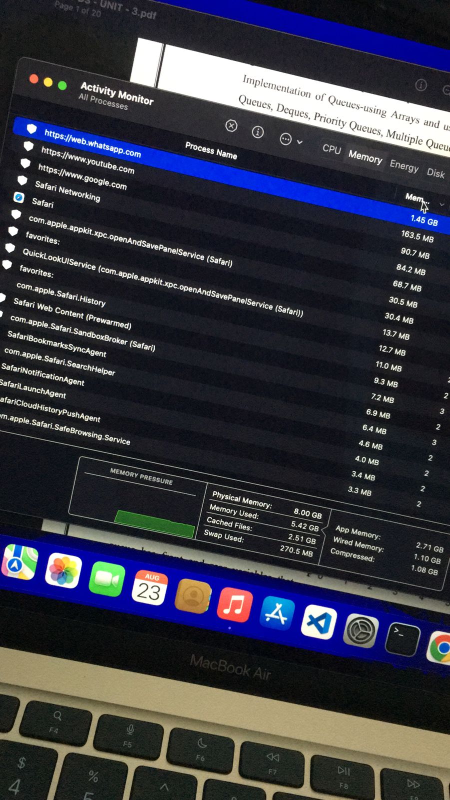 Web whatsapp in safari consuming more ram… - Apple Community