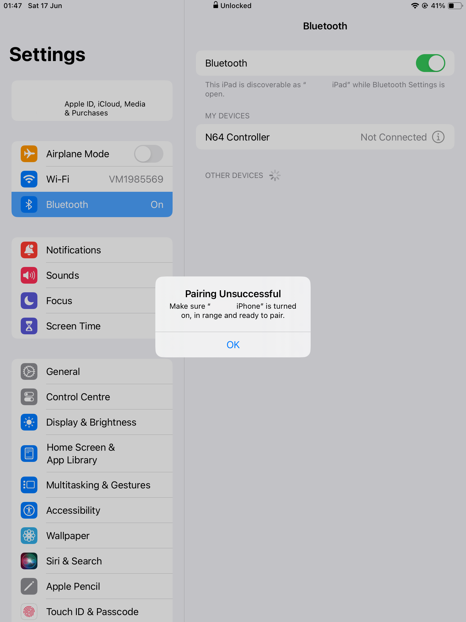 iPad incompatible with iPhone11 with Blue… - Apple Community