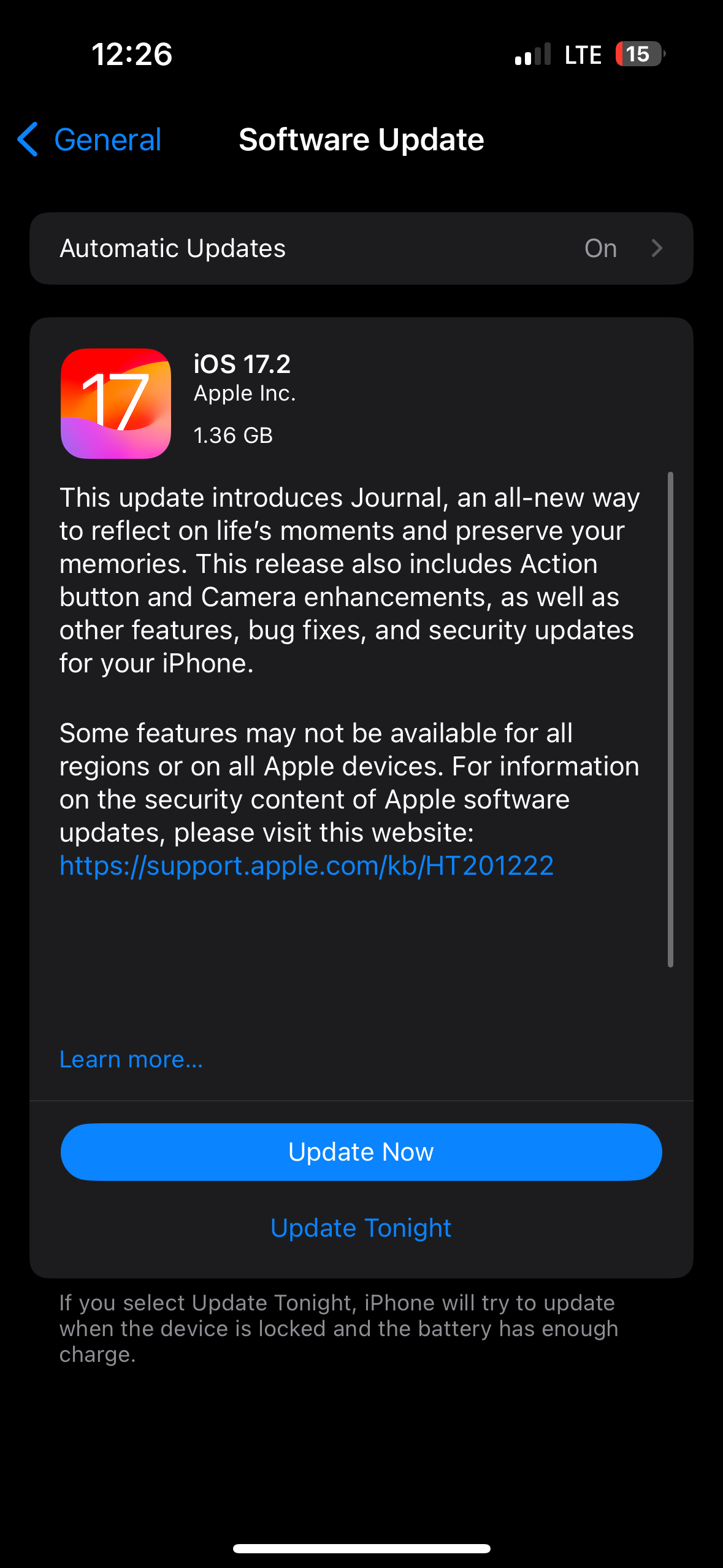 Automatic IOS updates, Charged, WiFi, do … - Apple Community