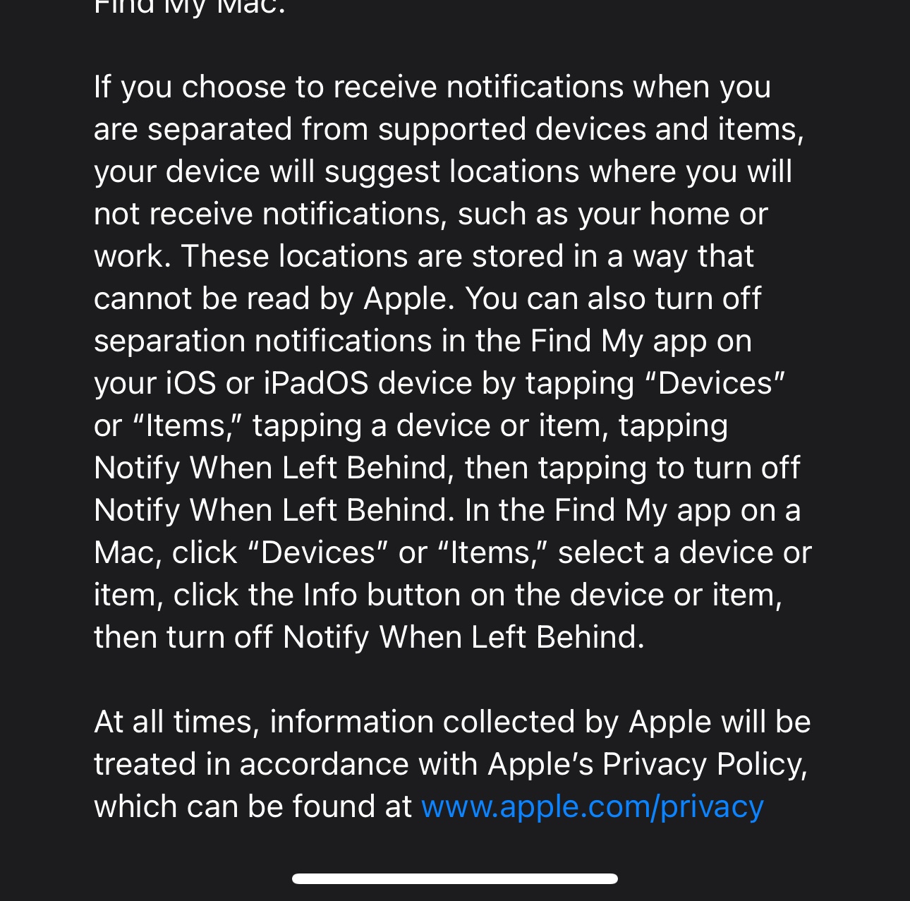 "Notify When Left Behind" Keeps Turning I… - Apple Community