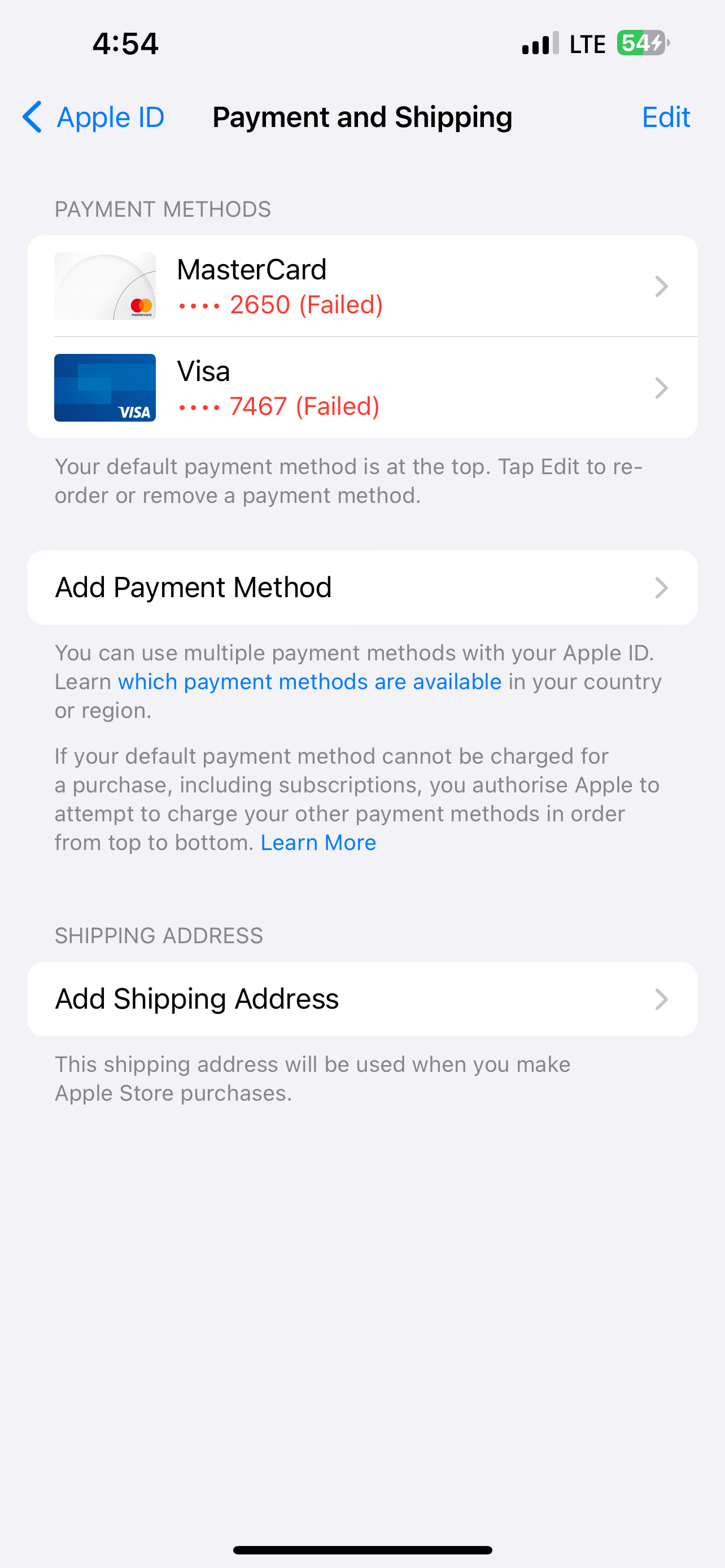 Why can’t I verify my payment method - Apple Community