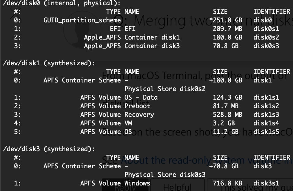 Merging two internal disks after unsucces… - Apple Community