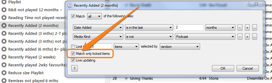 iTunes has removed all unticked songs fro… - Apple Community